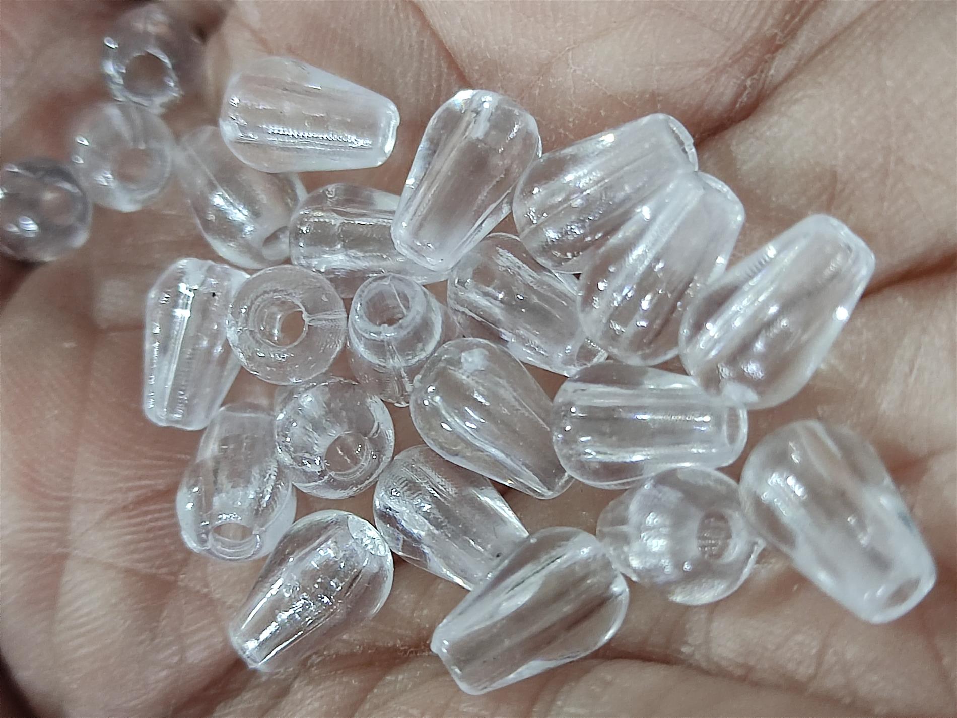 Sarma Damla Armut Boncuk ( 6*10 mm şeffaf) - ETT